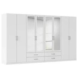 Kleiderschrank Rauch "Schrank Garderobe Ankleide GAMMA Breiten 91/136/181/226/271/315/360 cm", alpinwei&szlig;, griffe chrom, B:360cm H:210cm T:54cm, Holzwerkstoff, Schr&auml;nke, Kleiderschrank, verschiedene Griff-Varianten, mit Spiegel TOPSELLER MADE IN GERMANY, Topseller