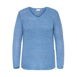 Only Carmakoma Pullover in Blau - 40% | Gr&ouml;&szlig;e L-50/52 | Damen-pullover-cardigans