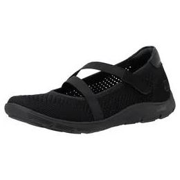 Riemchenballerina Remonte "Remonte Ballerinas Textil", Damen, Gr. 41, schwarz, Textil, Schuhe Riemchenballerina