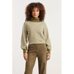 Smashed Lemon Pullover in Khaki/ Creme - 79% | Gr&ouml;&szlig;e S | Damen-pullover-cardigans
