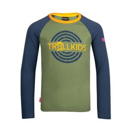 Trollkids Longsleeve "Preikestolen" in Khaki - 48% | Gr&ouml;&szlig;e 164 | Kinder-longsleeves