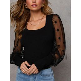 LA Angels Bluse in Schwarz - 52% | Gr&ouml;&szlig;e L | Damen-blusen