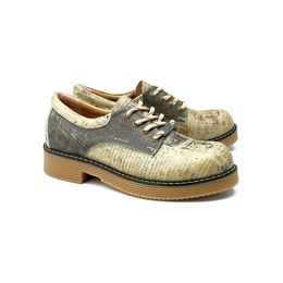 Goby Schn&uuml;rschuhe in Bunt/ Anthrazit/ Beige - 74% | Gr&ouml;&szlig;e 38 | Damen-schnuerschuhe