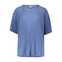 Only Carmakoma Plisseebluse "Ravenna" in Blaugrau - 28% | Gr&ouml;&szlig;e L-50/52 | Damen-blusen