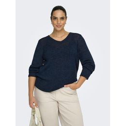 Only Carmakoma Pullover in Dunkelblau - 48% | Gr&ouml;&szlig;e XS-40/42 | Damen-pullover-cardigans