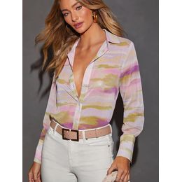 LA Angels Bluse in Lila/ Creme - 68% | Gr&ouml;&szlig;e M | Damen-blusen