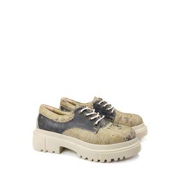 Goby Schn&uuml;rschuhe in Beige/ Anthrazit - 74% | Gr&ouml;&szlig;e 36 | Damen-schnuerschuhe
