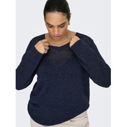 Only Carmakoma Pullover in Dunkelblau - 27% | Gr&ouml;&szlig;e XS-40/42 | Damen-pullover-cardigans