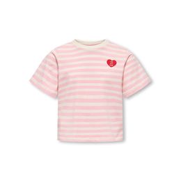KIDS Only Shirt "Livina" in Rosa/ Creme - 40% | Gr&ouml;&szlig;e 122/128 | Kinder-oberteile