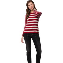 Heine Longsleeve in Rot/ Wei&szlig; - 52% | Gr&ouml;&szlig;e 38 | Damen-tops