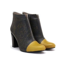 Neefs Ankle-Boots in Schwarz/ Gelb - 72% | Gr&ouml;&szlig;e 36 | Stiefeletten