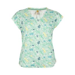 Roadsign Shirt in T&uuml;rkis/ Blau/ Gelb - 50% | Gr&ouml;&szlig;e XL | Damen-tops