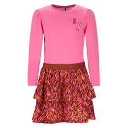 B.Nosy Kleid "Daphne" in Pink/ Orange - 51% | Gr&ouml;&szlig;e 122/128 | Kinderkleider