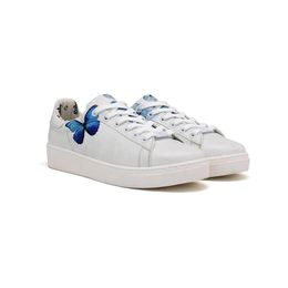 Goby Sneakers in Wei&szlig;/ Blau - 75% | Gr&ouml;&szlig;e 30 | Damen-sneakers