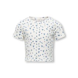 KIDS Only Shirt "Bella" in Wei&szlig;/ Blau - 33% | Gr&ouml;&szlig;e 122/128 | Kinder-oberteile