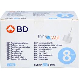 Bd Thin Wall Pen-Nadeln 0,25 31 Gx8 mm 100 St