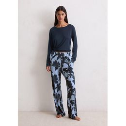 Marc O'Polo Marc O ́Polo Pyjama-Hose in Dunkelblau/ Hellblau - 48% | Gr&ouml;&szlig;e M | Damen-loungewear