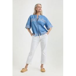 Josephine & Co Josephine & Co Bluse "Judith" in Blau - 60% | Gr&ouml;&szlig;e 46 | Damen-blusen