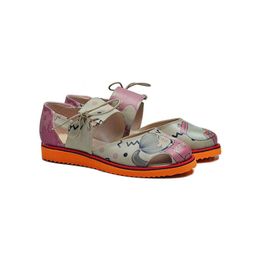 Goby Leder-Halbsandalen in Grau/ Rosa - 76% | Gr&ouml;&szlig;e 41 | Damen-sandalen