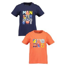 Blue Seven 2er Set: Shirts in Orange/ Dunkelblau - 37% | Gr&ouml;&szlig;e 116 | Kinder-oberteile