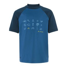 Funktionsshirt Vaude "Solaro", Kinder, Gr. 158/164, blau (ultramarine), Obermaterial: 91% Polyester, 9% Elasthan, Shirts Funktionsshirt, f&uuml;r Kinder, elastisches Material, schnelltrocknend, hoher UV-Schutz