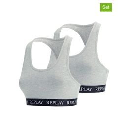 Anson Replay Underwear 2er-Set: Bustiers in Grau - 54% | Gr&ouml;&szlig;e XS | Damen-bhs