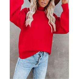 Milan Kiss Pullover in Rot - 64% | Gr&ouml;&szlig;e L | Damen-pullover-cardigans