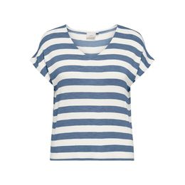 Only Carmakoma Shirt in Blau/ Wei&szlig; - 29% | Gr&ouml;&szlig;e S-42/44 | Damen-tops