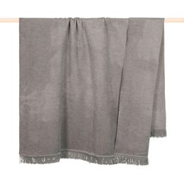 Wohndecke Pad "Sydney", grau (light grau), B:150cm L:200cm, Mischgewebe, Wohndecken, Wohndecke, Made in Europe