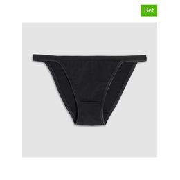 COTONELLA 3er-Set: Slips in Schwarz - 59% | Gr&ouml;&szlig;e S | Damen-unterteile