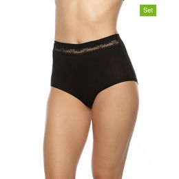 COTONELLA 2er-Set: Slips in Schwarz - 56% | Gr&ouml;&szlig;e 3XL | Damen-unterteile