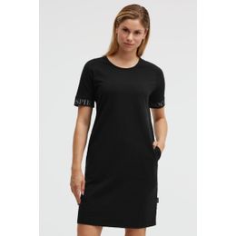 Sommerkleid SOCCX, Damen, Gr. XS, US-Gr&ouml;&szlig;en, schwarz, Web, Material: 100% Baumwolle, unifarben, regular fit Midi, Rundhals, Raglan&auml;rmel B&uuml;ndchen, Kleider Sommerkleid, mit Taschen