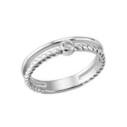 Fingerring Firetti "Schmuck Geschenk Silber 925 Silberring Fancy Oval" Gr. 54, silber (silberfarben, kristallwei&szlig;), Fingerringe, Damen, 54, Silber 925 (Sterlingsilber), 3,4mm, Fingerring, mit Zirkonia (synth.)