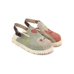 Goby Leder-Clogs in Gr&uuml;n - 70% | Gr&ouml;&szlig;e 41 | Damen-pantoletten