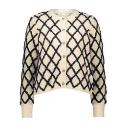 Y.A.S YAS Cardigan in Creme/ Schwarz - 53% | Gr&ouml;&szlig;e XL | Damen-pullover-cardigans