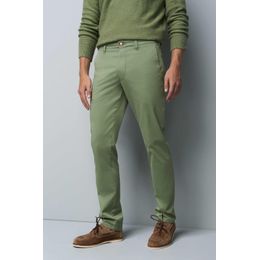 Chinos MEYER "M5 Chino", Herren, Gr. 30, L&auml;nge 32, gr&uuml;n, 97% Baumwolle, 3% Elasthan, unifarben, regular fit lang, Hosen, M5 Chino aus Bio-Baumwolle