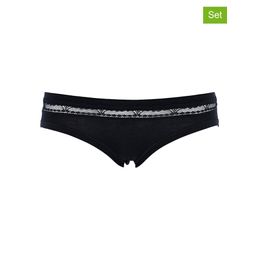 COTONELLA 4er-Set: Slips in Schwarz - 61% | Gr&ouml;&szlig;e M | Damen-unterteile