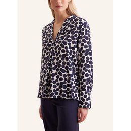 Seidensticker Bluse in Dunkelblau/ Wei&szlig; - 52% | Gr&ouml;&szlig;e 38 | Damen-blusen