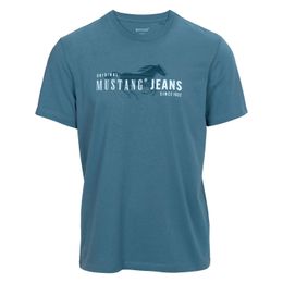 Mustang T-Shirt Style Austin blau/grau Herren XXXL