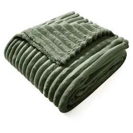Wohndecke OTTO HOME "Millara", gr&uuml;n (dunkelgr&uuml;n), B:150cm L:200cm, Polyester, Wohndecken, Wohndecke, Kuscheldecke in Cord-Optik, 150x200 cm, Wohndecke, Sofadecke