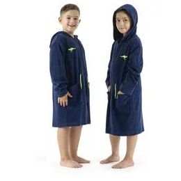 Kinderbademantel Kangaroos "Kira, Ideal f&uuml;r Zuhause, Schwimmbad oder im Urlaub" Gr. 140, blau, 140, Leichtfrottier, Hausm&auml;ntel, modernen, sportliches Design, leuchtenden Akzenten