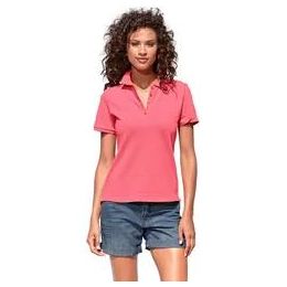 Poloshirt Heine "Poloshirt", Damen, Gr. 48, orange (koralle), 95% Baumwolle, 5% Elasthan, unifarben, Shirts