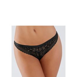 String Vivance "Viola", Damen, Gr. 40/42, schwarz, Microtouch, Obermaterial: 86% Polyamid, 14% Elasthan, figurbetont, Unterhosen String, aus Spitze, mit anteilig recyceltem Polyamid