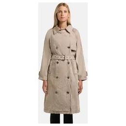 Trenchcoat Khujo "Enza", Damen, Gr. XL (42), braun, Denim/Jeans, Obermaterial: 100% Baumwolle, gerade knieumspielend, mit Kn&ouml;pfen,verstellbar abgesteppte Kante mit Kn&ouml;pfen,verstellbar, M&auml;ntel, Damen &Uuml;bergangsmantel in Jeans-Optik
