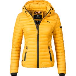 Steppjacke Marikoo "Steppjacke Samtpfote", Damen, Gr. L, gelb, Obermaterial: 100% Nylon NY. Obermaterial: Futter: 100% Polyester PES. 100% Polyester PES., Jacken Steppjacke