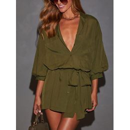 Milan Kiss Kleid in Khaki - 75% | Gr&ouml;&szlig;e L | Damen-kleider