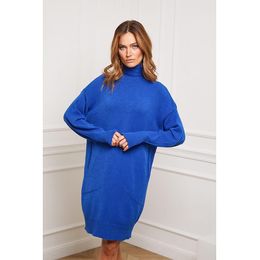 So Cachemire Strickkleid "Landreau" in Blau - 70% | Gr&ouml;&szlig;e M | Damen-kleider