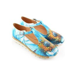 Goby Leder-Halbsandalen in Hellblau - 70% | Gr&ouml;&szlig;e 37 | Damen-sandalen