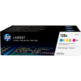 HP Tonerpatrone "HP original Toner 128A 3er pack C/M/Y) C371AM", bunt (cyan, magenta, gelb), Tonerpatronen, cyan/yellow/magenta, Tonerpatrone
