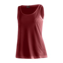 Funktionsshirt Maier Sports "Petra", Damen, Gr. 44, weinrot, 100% Polyester, Rundhals, Shirts Funktionsshirt, Damen Top, leichtes &auml;rmelloses Shirt, Rundhals, Regular Fit